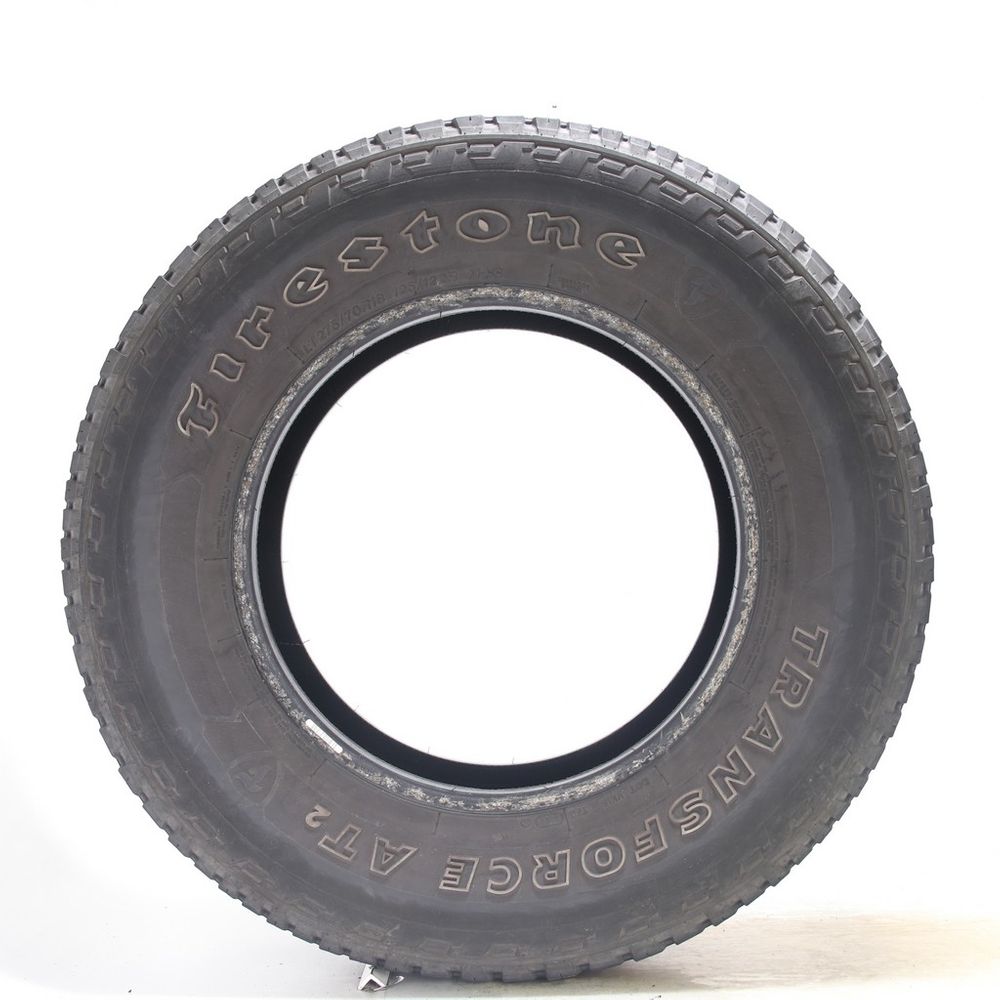 Set of (2) Used LT 275/70R18 Firestone Transforce AT2 125/122R E - 7-8/32 | Utires